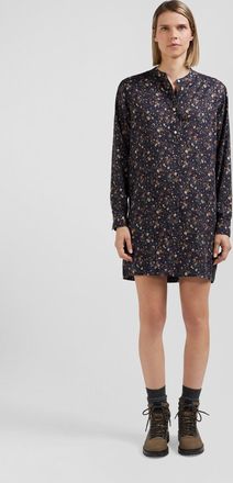 Eden Park Robe Chemise En Lyocell Noir &Agrave; Imprim&eacute; Floral