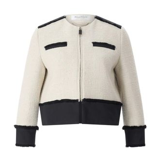 Max Mara Femme, Vestes, Beige, Taille: 38 FR Vestes en tweed