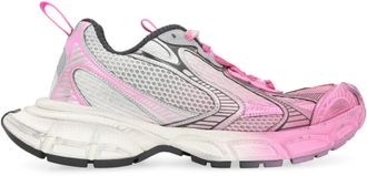 Balenciaga Womens Mesh Fabric Low-Top Sneakers Pink Polyurethane Trainers