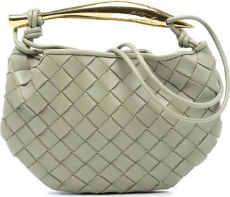 Bottega Veneta Hobo Bags - Baby Lambskin Intrecciato Sardine - Gr. unisize - in Grau - f&uuml;r Damen