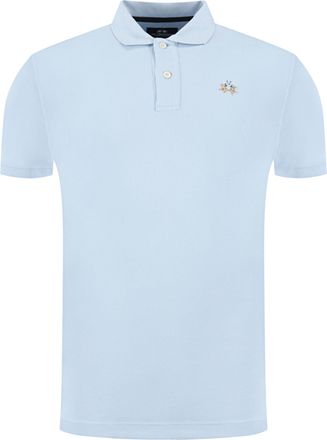 La Martina La Martina Poloshirt Piquet CCMP02 PK001 Himmelblau Slim Fit