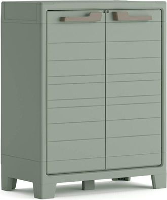 Dmora Armoire dextérieur Quesnel, meuble de jardin 2 étagères, 2 portes Made in Italy, 44x80x100h cm gris
