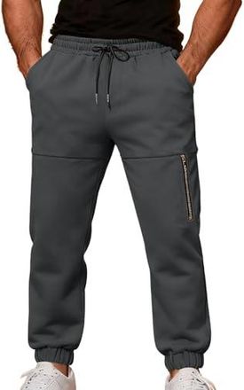 Generico Pantalon long de surv&ecirc;tement pour homme, pantalon de jogging avec poches et taille &eacute;lastique avec cordon de serrage pantalon de pirate m&eacute;di&eacute;val, panta
