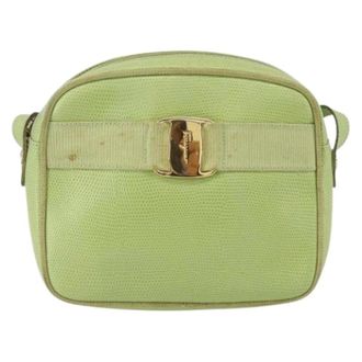 Ferragamo Sac bandouli&egrave;re en cuir Pre-owned - Femme - Pre-owned - Vert - Taille: ONE Size