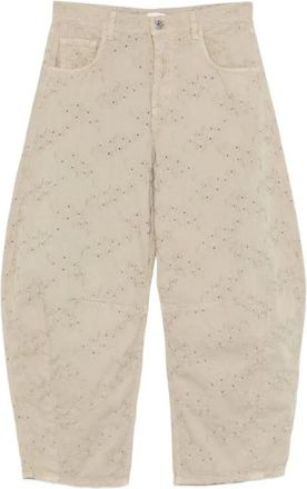 Liu Jo Femme, Pantalons, Beige, Taille: W28 Wide Pantalons