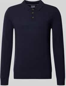Christian Berg Slim Fit Strickpullover aus reinem Kaschmir mit Polokragen