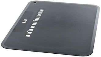 Kai Tapis de d&eacute;coupe Flexible avec mesures, Noir, Taille L - antibact&eacute;rien, Plastique Noir - Dimensions 37 x 27 x 0,2 cm Tapis de d&eacute;coupe pour Cuisine, Fa