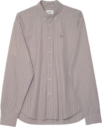 Soulland Femme, Blouses et Chemises, Gris, Taille: 38/40 FR VIT Button Down Stripe Shirt