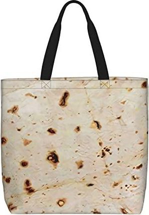 Generic Sac Fourre-Tout Burritos Taco G&eacute;ant &Agrave; La Tortilla De Farine Fourre Tout R&eacute;utilisable Lavables Sacs En Toile Pour Femmes, Pour Femmes, Tous Les Jours, 