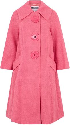 Moschino Femme, Manteaux, Rose, Taille: 32 FR Technical Cotton Trench Rubber Logo