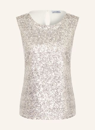 More & More More & More Top Mit Pailletten weiss