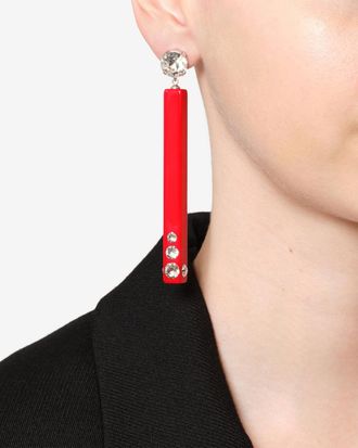 Isabel Marant Boucles DOreille Karlie - Femme - Rouge-argent&eacute; - - Isabel Marant