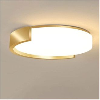 Trade Shop Trade Shop Traesio - Trade Shop - LED-Deckenleuchte 24 w Gold Circle Modernes Design Runde Deckenleuchte Kaltlicht 50125