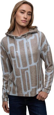 Street One Gemusterter Hoodie Shirt Frosted Blue 36