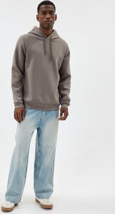 Koton Kapuzensweatshirt Kapuzenkragen Softshell