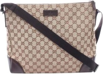 Gucci unisex, Pre-owned, Beige, Taille: ONE Size Sac bandouli&egrave;re GG Canvas Pre-owned