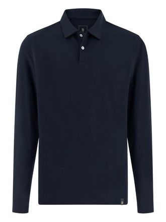 Boggi Milano appliqu&eacute;d piqu&eacute; polo shirt - Blau