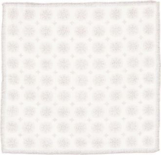 Eleventy Einstecktuch mit Blumen-Print - Weiß