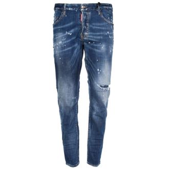 Dsquared2 Skater Jeans Braun Badge Dunkelblau Jeanshose