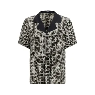 Balmain Chemise de Pyjama &agrave; Imprim&eacute; Monogramme - Homme - Chemises - Multicolore - Taille: S