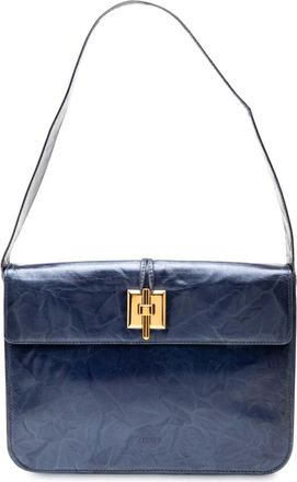 Loewe Hobo Bags - Leather Flap Shoulder Bag - Gr. unisize - in Blau - f&uuml;r Damen