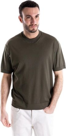 Paolo Pecora Homme, Tops, Vert, Taille: XL T-shirt ras du cou