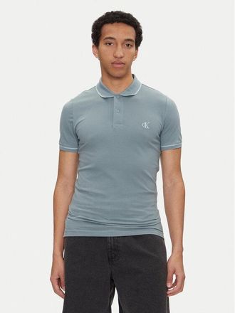 Calvin Klein Jeans Poloshirt J30J315603 Blau Slim Fit