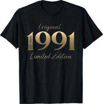 Generic 35. Geburtstag Februar 1991 Vintage Jahrgang T-Shirt