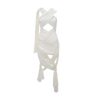 J.W.Anderson Wei&szlig;es Kleid mit Bindedetails - - Dresses - Damen - Wei&szlig; - XS
