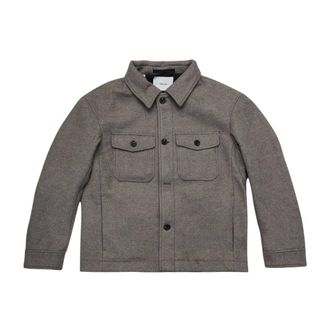 Selected Homme, Vestes, Gris, Taille: XL Mitch Wool Blend Shacket