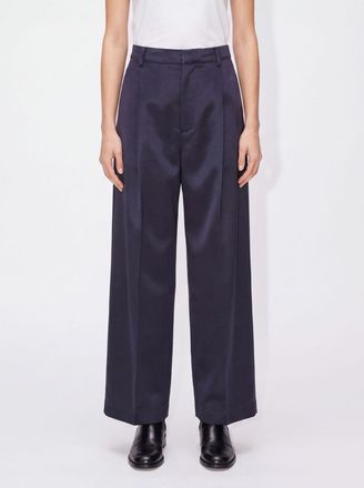 Darkpark Hoch taillierte, weit geschnittene Hose aus leuchtendem Satin