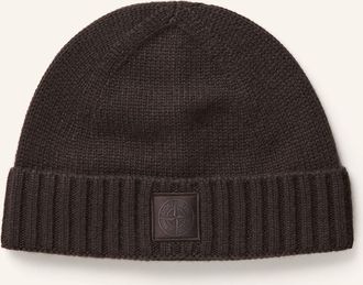 Stone Island Cashmere-M&uuml;tze Ghost braun