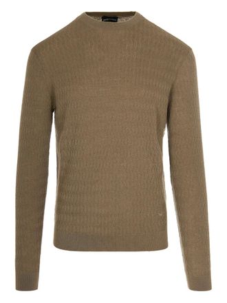 Emporio Armani Pullover mit Rautenmuster - Braun