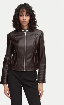 Guess Jacke aus Kunstleder W6YL25 W2914 Dunkelbraun Regular Fit