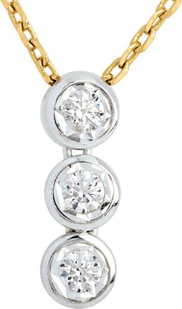 Edenly Diamant Collier Trilogie Sternschnuppe in Weiss- und Gelbgold - 3 Diamanten