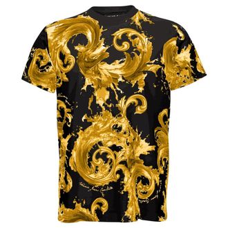 Versace Jeans Couture T-Shirt mit Barock-Print - - Tops - Herren - Schwarzk - S
