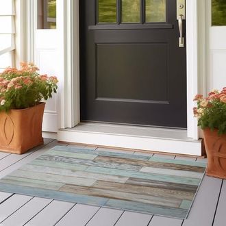 Generic Tapis de Passage Couloir Long Style Minimaliste avec Grain de Bois Vieilli Cuisine Devant Evier Antid&eacute;rapant 60x240 cm Absorbant Tapis d Entree Interi