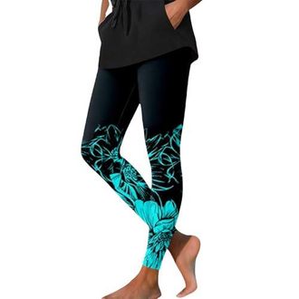 Generic Legging dentra&icirc;nement pour femme, taille haute, 4 directions, pantalon de course et de yoga, pantalon noir pour femme, Noir, 3XL