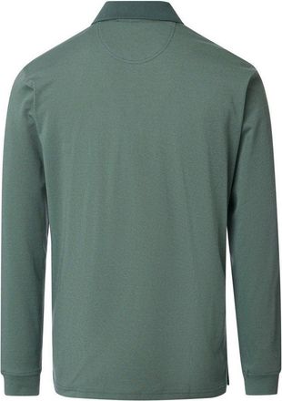 Casamoda Langarm-Poloshirt CASAMODA Herren Poloshirt Langarm Regular Piqu&eacute; Gr&uuml;n