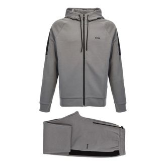 HUGO BOSS Ensemble de surv&ecirc;tement en coton stretch - Homme - Sport - Gris - Taille: 3XL