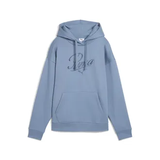 Puma Hoodie confort &agrave; logo Essentials Femme, V&ecirc;tements, Bleu, XXS