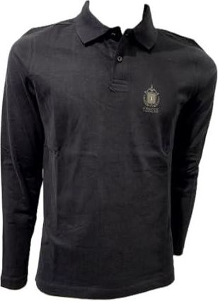 Aeronautica Polo PO1886 Fl&egrave;ches tricolores pour homme, chemise, manches longues, Noir, XXL