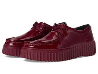 Clarks Damen Torhill Bee Oxford, Burgunderrotes Lackleder, 41.5 EU