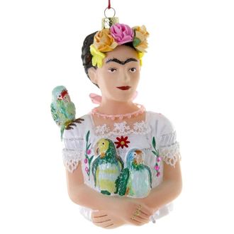 Cody Foster & Co. Cody Foster & Co - Frida Kahlo mit Papageien aus geblasenem Glas - Dekorative-H&auml;ngeschmuck - Weihnachten