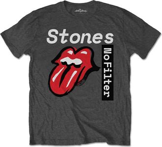THE ROLLING STONES Herren No Filter Text T-Shirt, Grau, XL