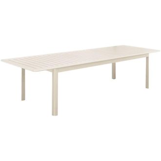 Sweeek Table de jardin beige SEATTLE extensible aluminium. 10 places. 227 / 290 x 100 x 75 cm