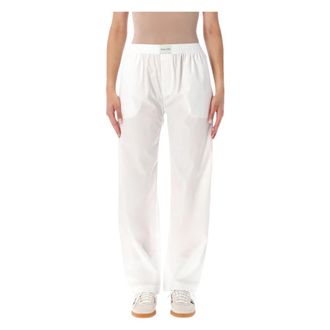 Sporty & Rich Popeline Pyjamahose - - Nightwear & Lounge - Damen - Wei&szlig; - S