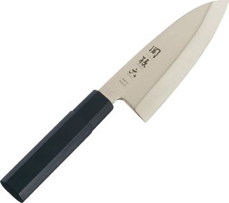 Kai Seki Magoroku Kinju und Hekiju Deba 15,0 cm Klingenlänge - 8A solid & SUS420J2 - 58 & 56 (±1) HRC - handgefertigt - Pakkaholz & PP-Kunststoff - japani