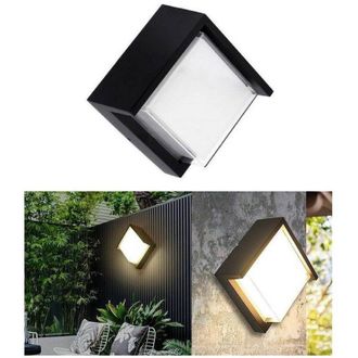 Trade Shop Lampe Murale Moderne Dint&eacute;rieur Et Dext&eacute;rieur Carr&eacute;e Ip65 12w Spotlight