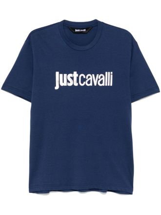 Just Cavalli t-shirt à logo imprimé - Bleu
